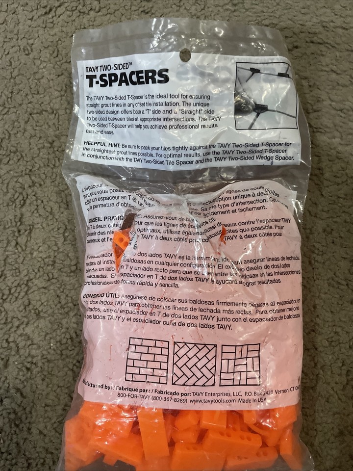 1 Bag Tavy T Tile Flooring Spacers 1/4" | eBay
