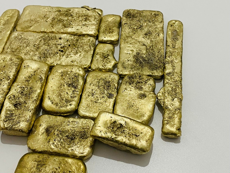 1500 Grams Scrap Gold Bar For Gold Recovery Melted Different Computer ...