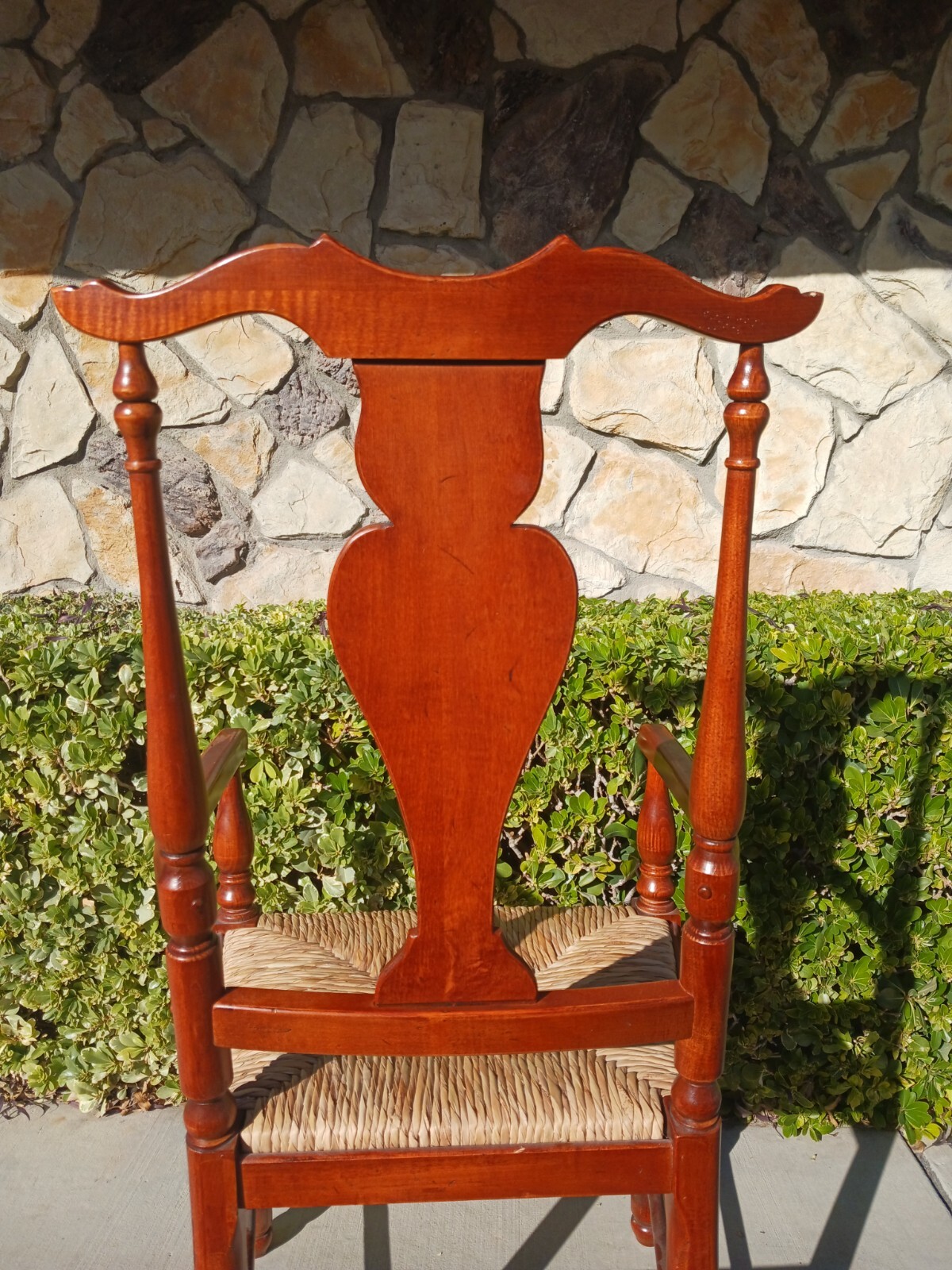 Antique Wood Fiddle Back Sitting Chair | eBay