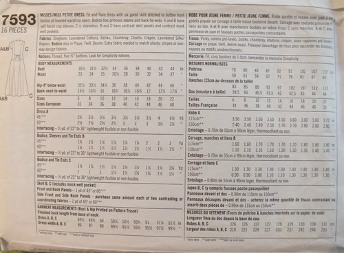 VTG 90s SIMPLICITY MS Dress Jumper Vest Top Skirt Jacket PATTERNS 4-6-8 ...