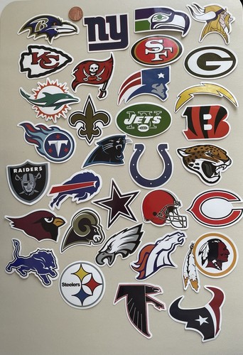 NFL Stickers - American Football Team Logo Badge New | eBay UK