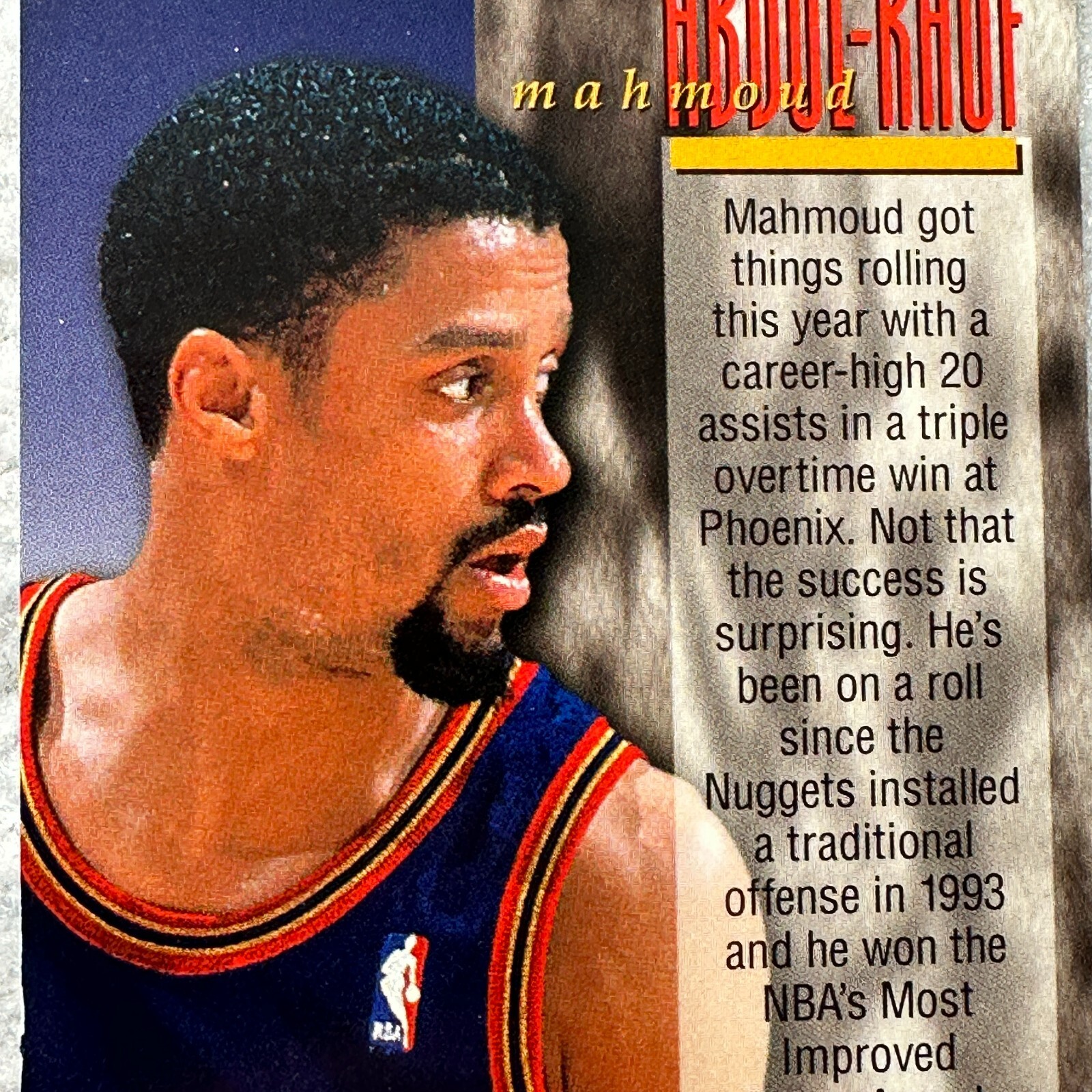 1995-96 Fleer Ultra NBA Card Mahmoud Abdul-Rauf Encore Denver Nuggets ...