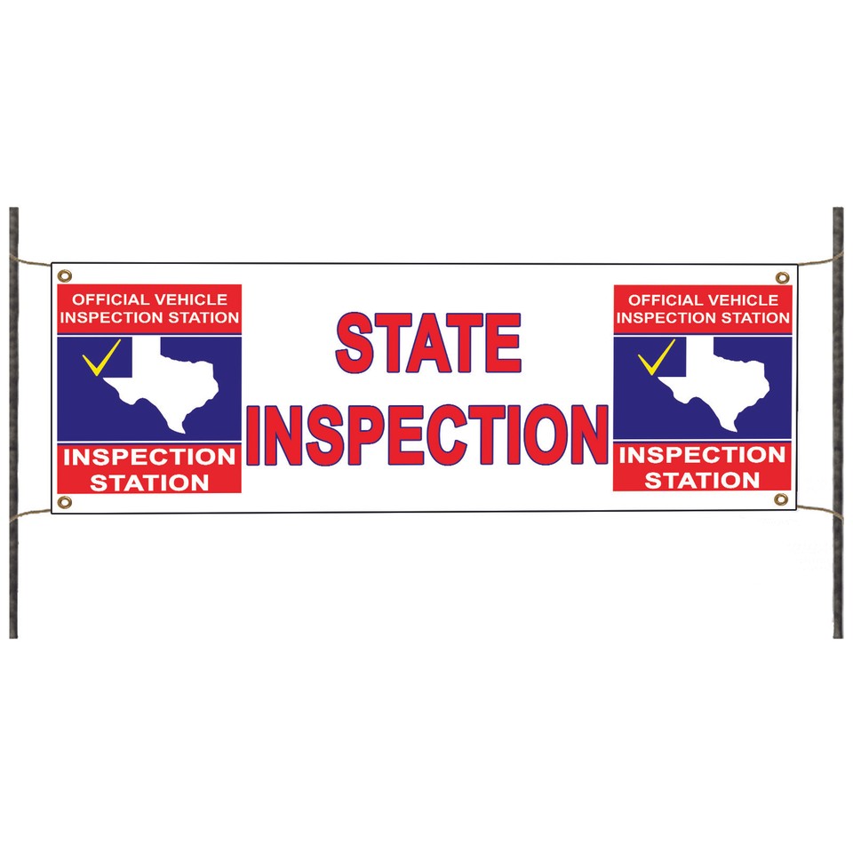 State Inspection Official Vehicle Inspection Station Advertising Banner ...