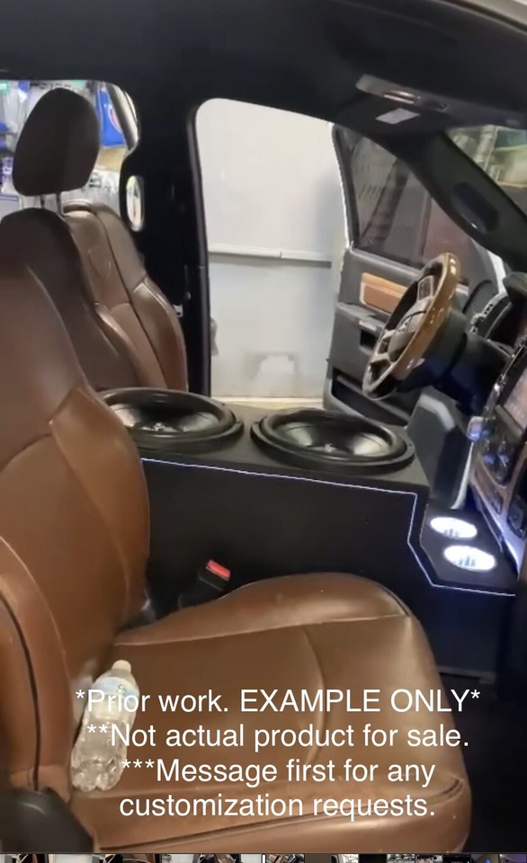 Universal center console box (2) 12" Subs w/LED Cupholders *SUBS NOT ...