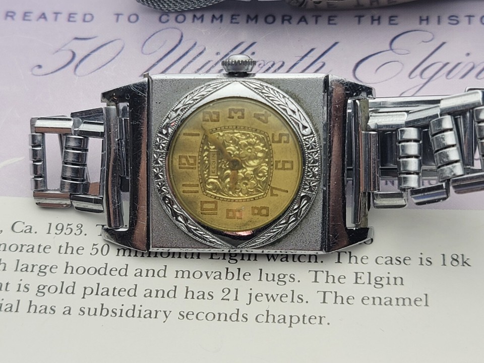 Rare ! Antique Elgin art deco hinges lug . | eBay