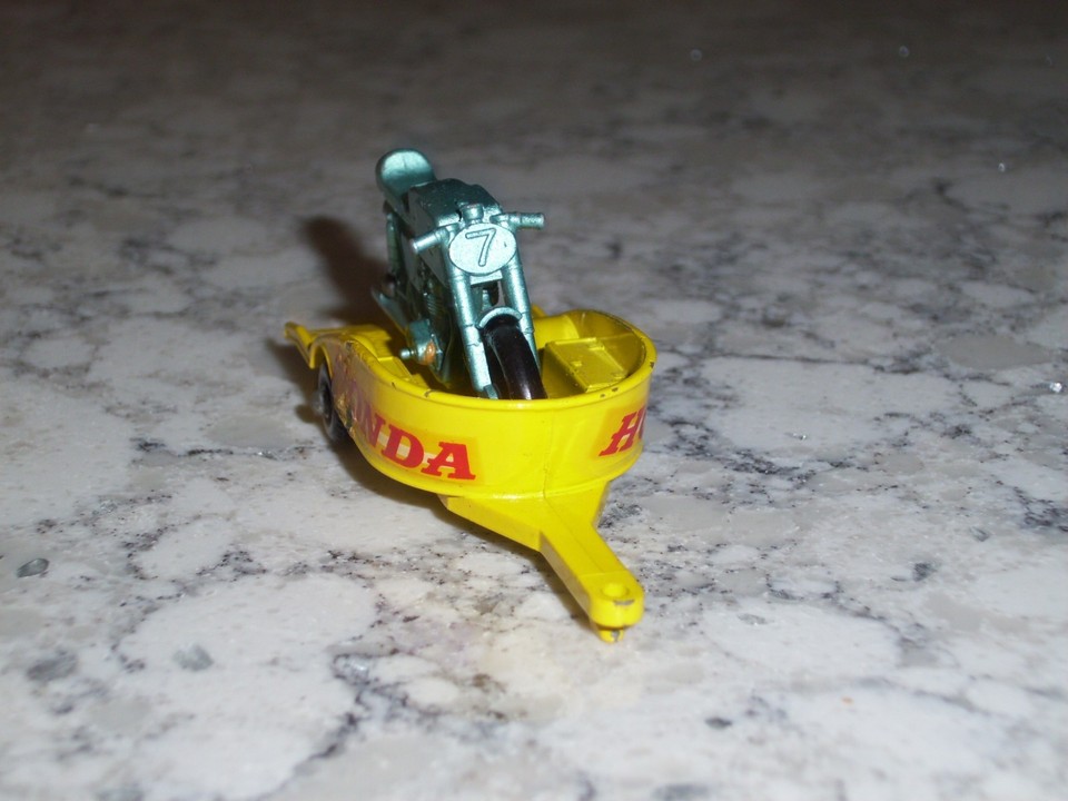 LESNEY MATCHBOX No. 38 HONDA MOTORCYCLE W / TRAILER | eBay