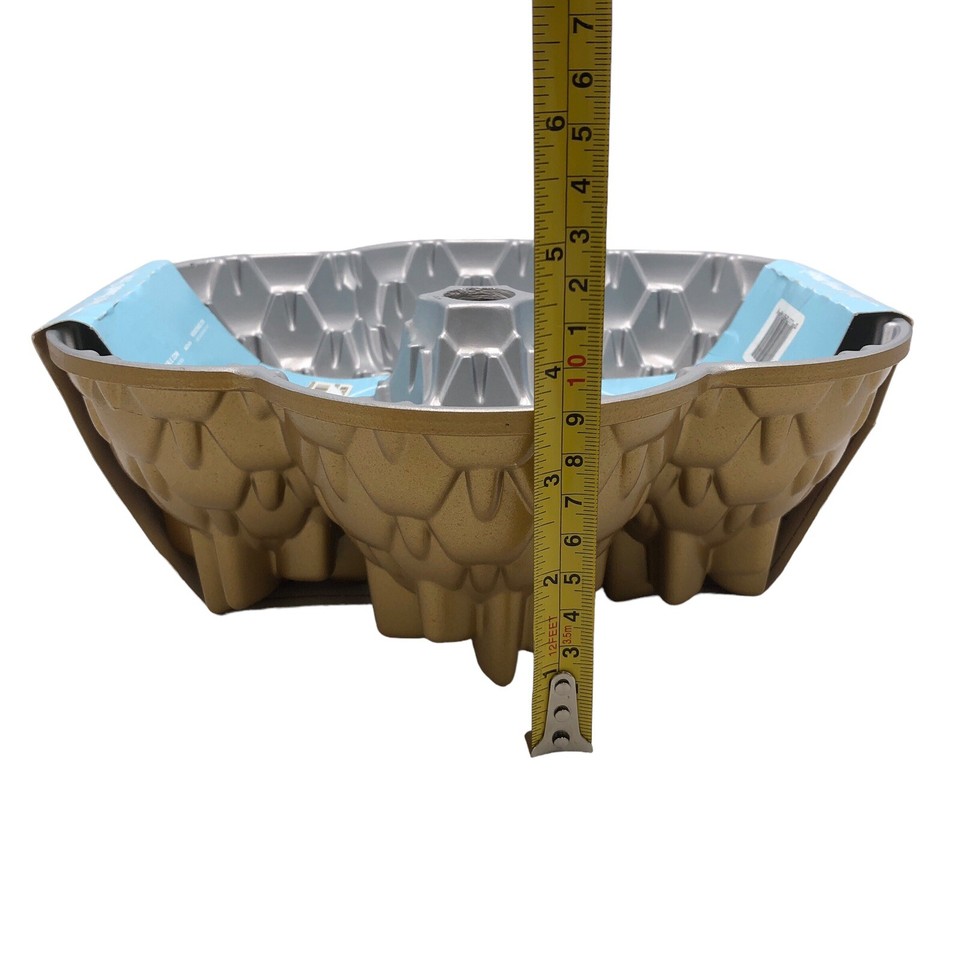 Nordic Ware Gold Aloha Pineapple Hawaii Bundt Cake Pan Cast Aluminum 10 ...