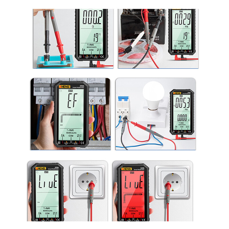 ANENG 620A Digital Smart Multimeter Testers 6000 Counts True ...