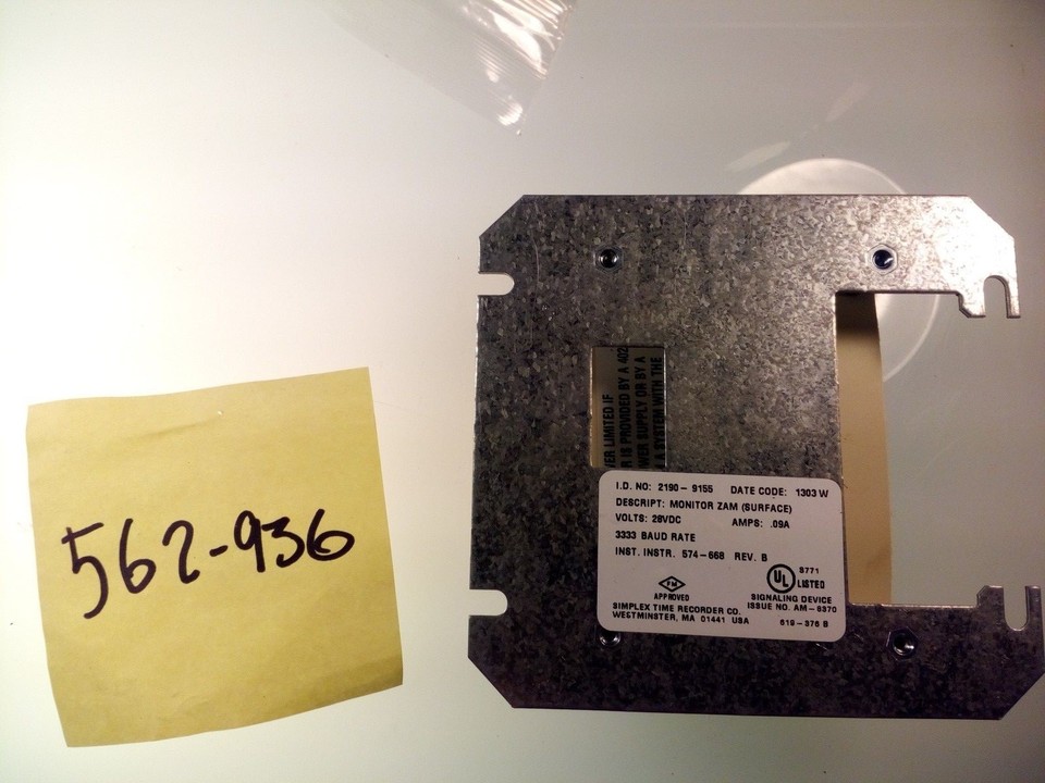 Simplex / Mapnet 562-936 Monitor Zam Module Circuit Board Card 0562936 ...