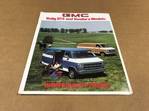 Vintage GMC Rally STX And Vandura Models 11-Page Brochure salesman ...