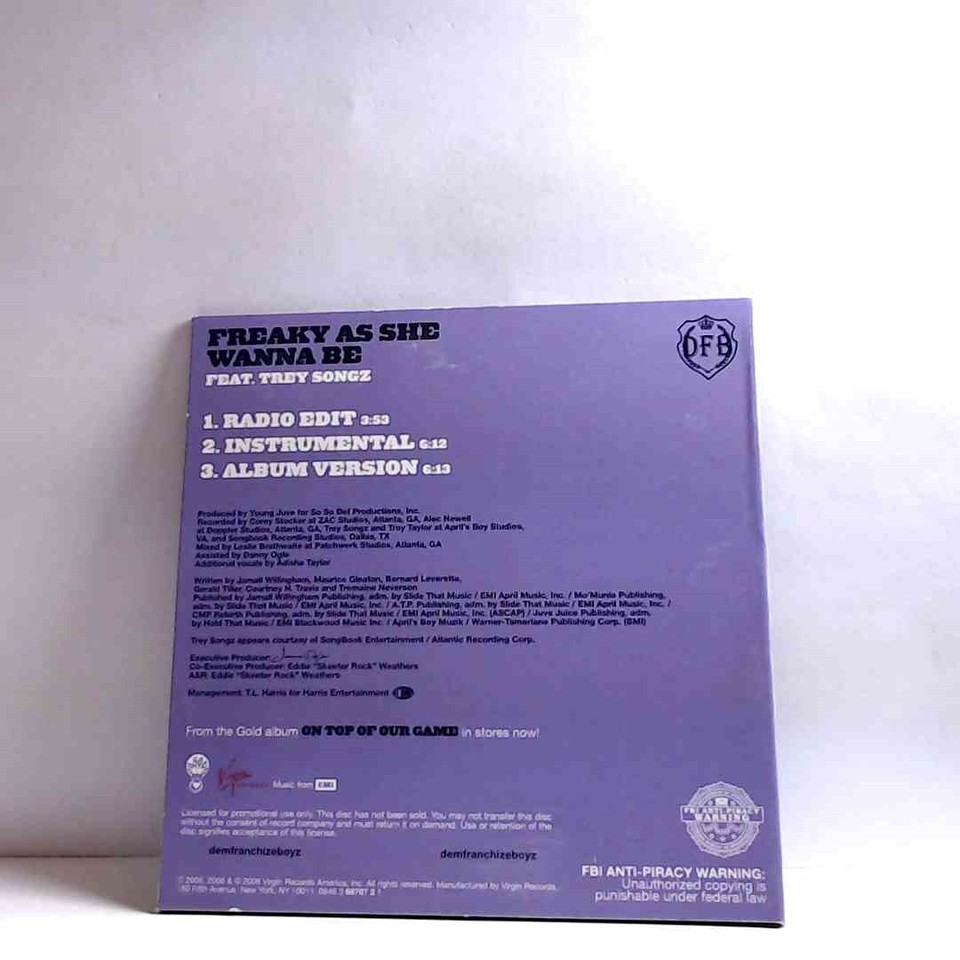 Dem Franchize Boyz Ft Trey Songz – Freaky As She Wanna Be (CD, Promo ...