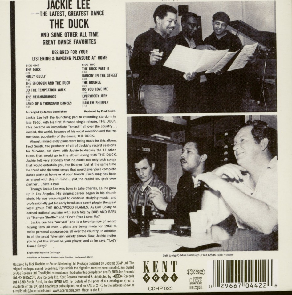 Jackie Lee - The Duck (CD) - Soul 29667044226 | eBay