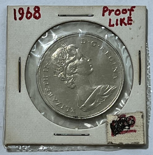1968 CANADA DOLLAR COIN PROOF-LIKE SILVER COLOR QUEEN ELIZABETH II ...