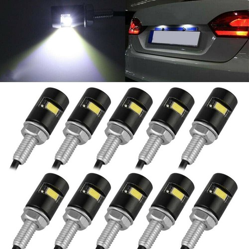 10X Motorcycle LED Screw SMD Bolt Lamp Car License Plate Lights ...