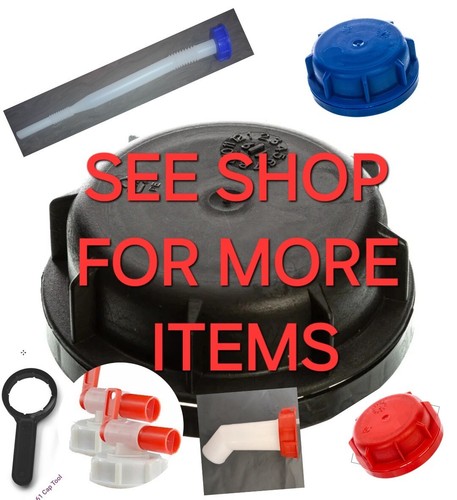 2x 61mm caps - 20 & 25 litre new plastic barrel jerry can water ...