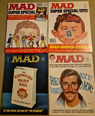 MAD MAGAZINE - LOT FROM 1970'S - USA - #170, #187, #18, #27 - VINTAGE ...
