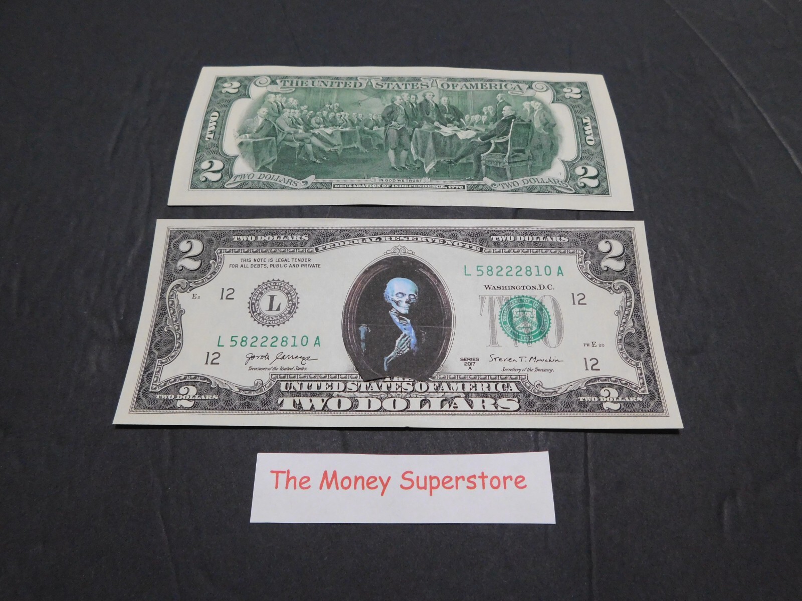 Walt Disney's Haunted Mansion US $2 Dollar Bill with ghost picture item ...