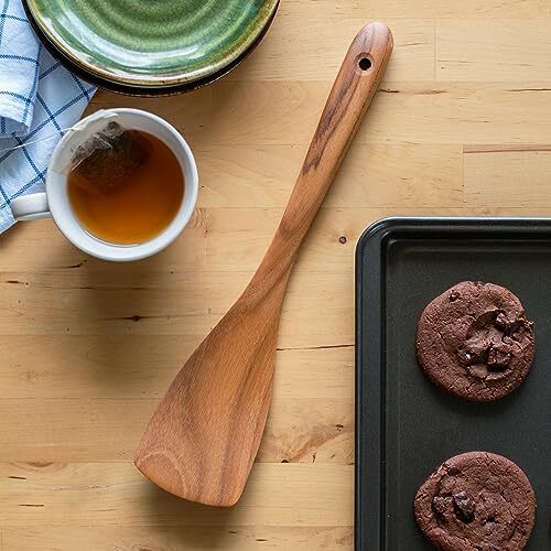 FAAY Teak Wooden Turner, Saute Paddle, Spatula, Compact - XL Size ...
