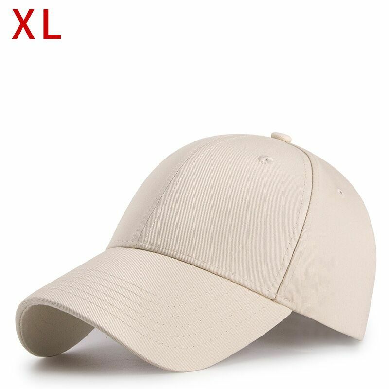 Big Size XL 59-62cm Plain Structured Baseball Cap Adjustable Hat for ...