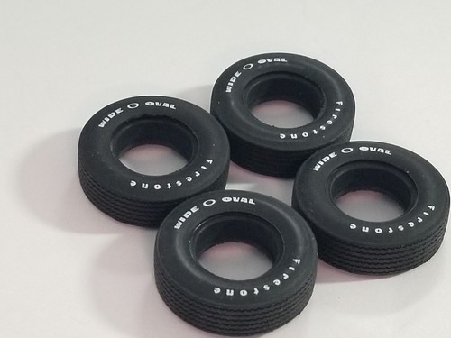 PAD PRINTED FIRESTONE WIDE O OVAL TIRES from AMT 1971 Charger 1:25 ...