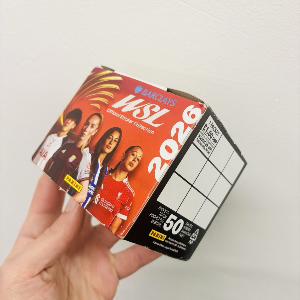 Panini Barclays WSL 2026 Sticker Box - 50 Packets - Womens Super League ...