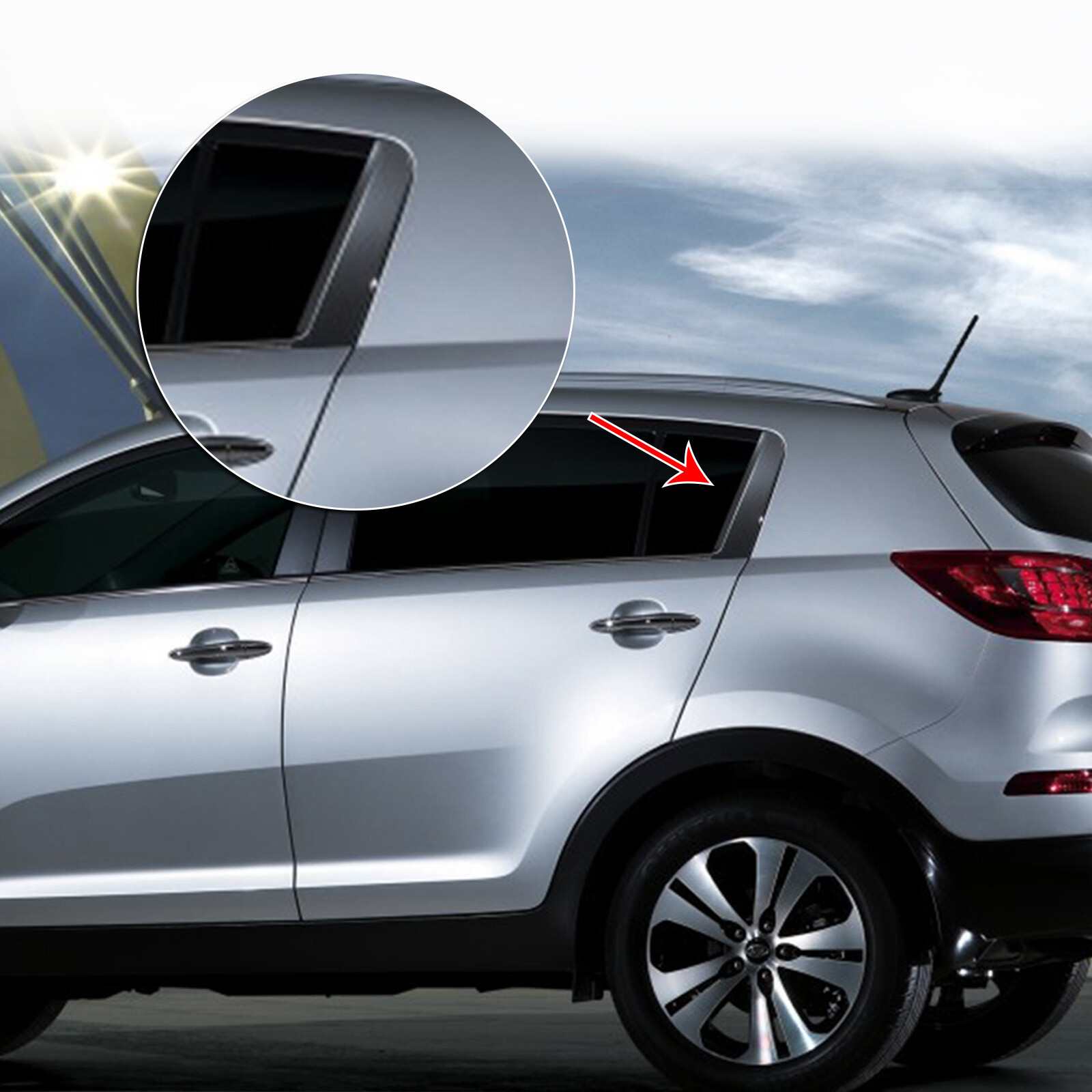 Driver Side Rear Door Pillar Molding Fit For 2011-2016 KIA Sportage ...