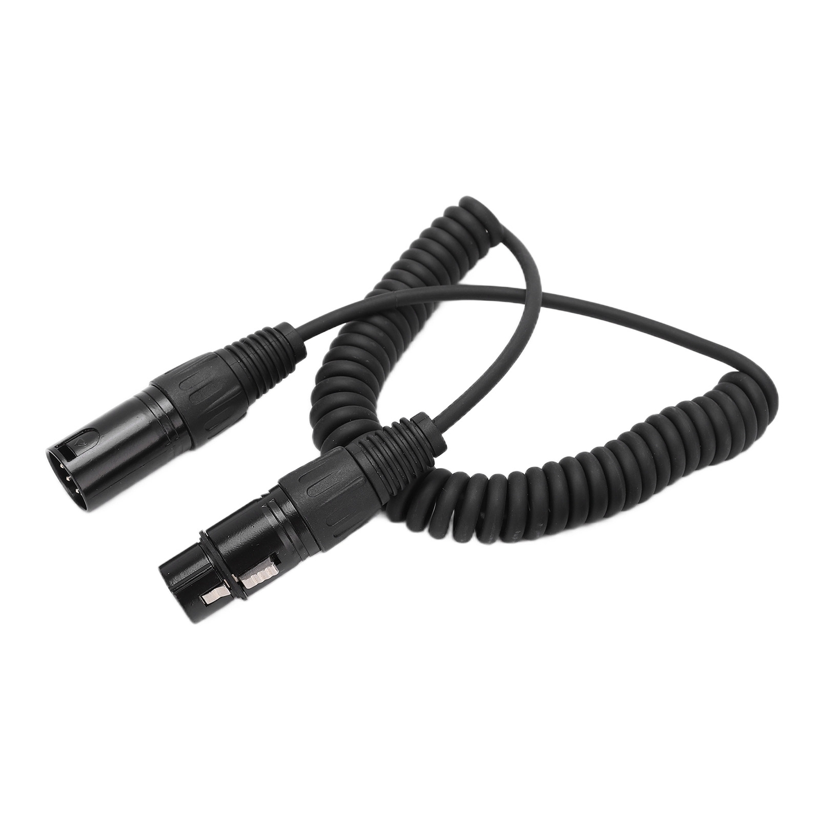 Headset Extension Spring Cable Coiled Cord 5Pin XLR Connector For ...