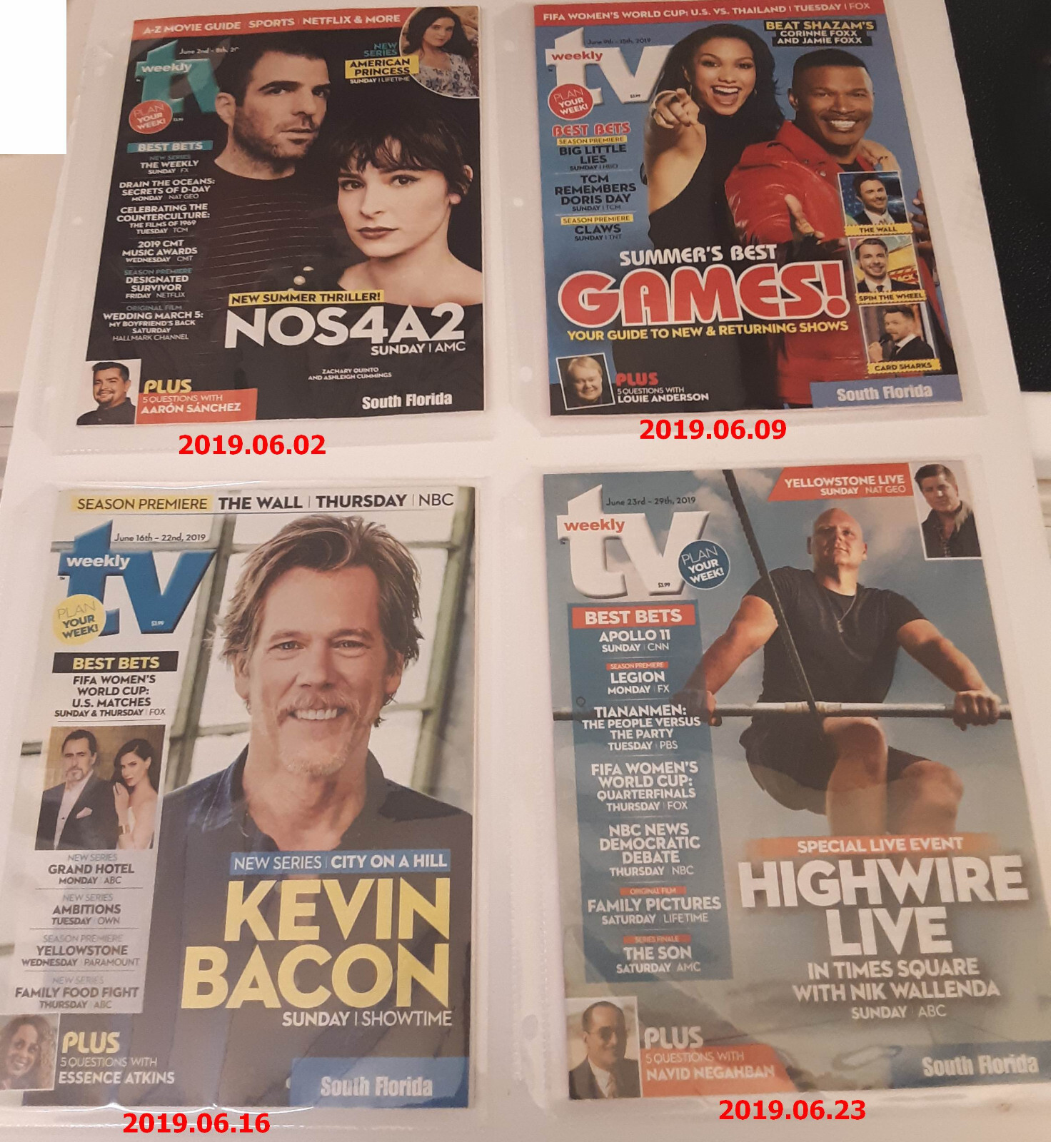 TV Weekly magazine issues from 2019. Rare and nice covers of current TV ...