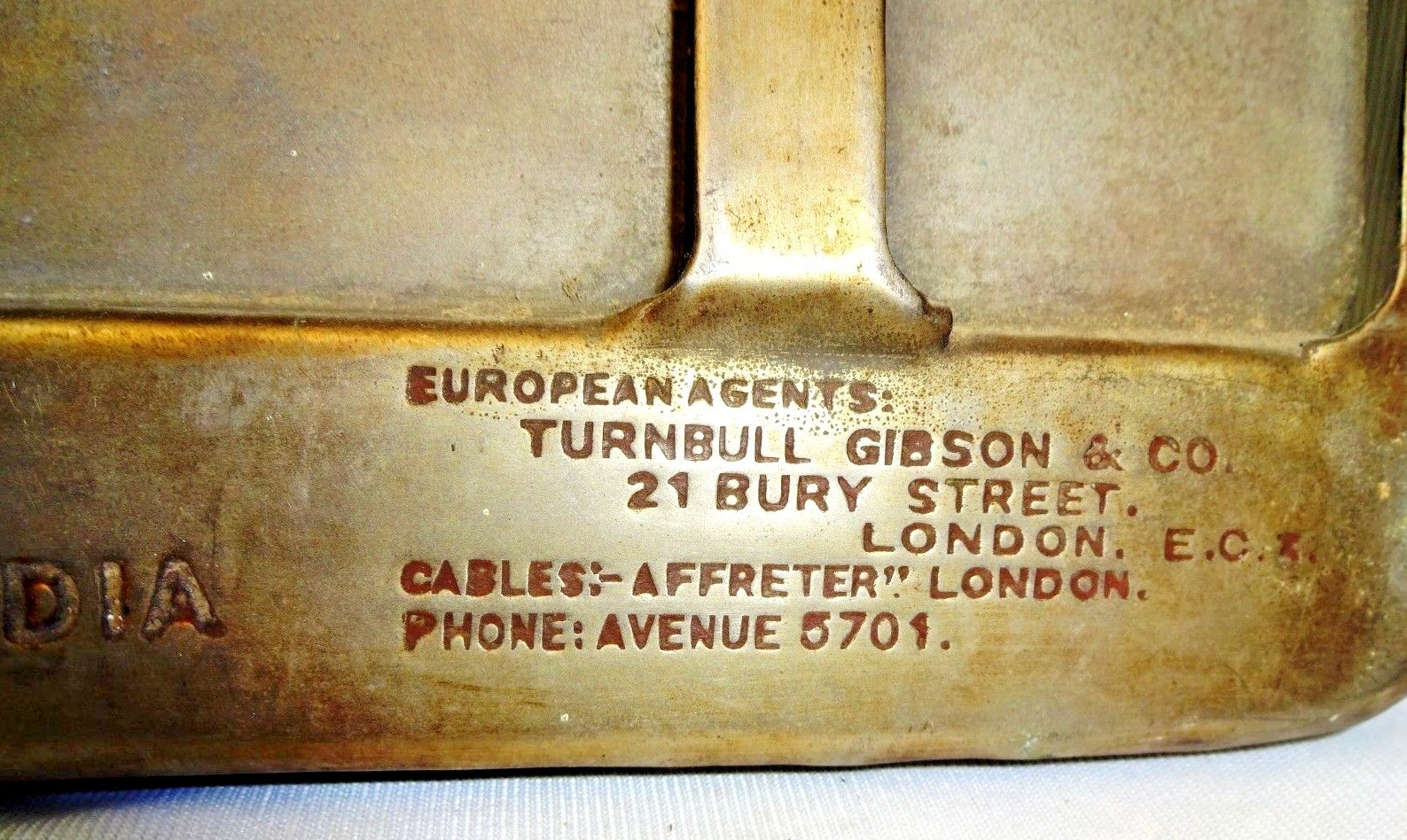 Antique Baroda Princely State Okha Port Desktop Brass Calendar Co Adver ...