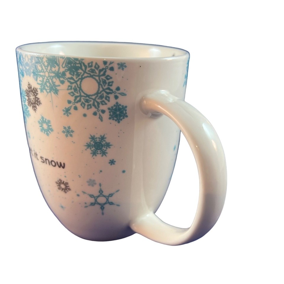 Crofton Let It Snow Coffee Mug Snowflakes New Bone China 16 OZ | eBay