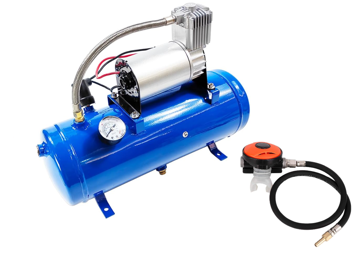 Hookah Diving Scuba Snorkeling Air compressor 12 Volt 1.6GAL 150 PSI ...