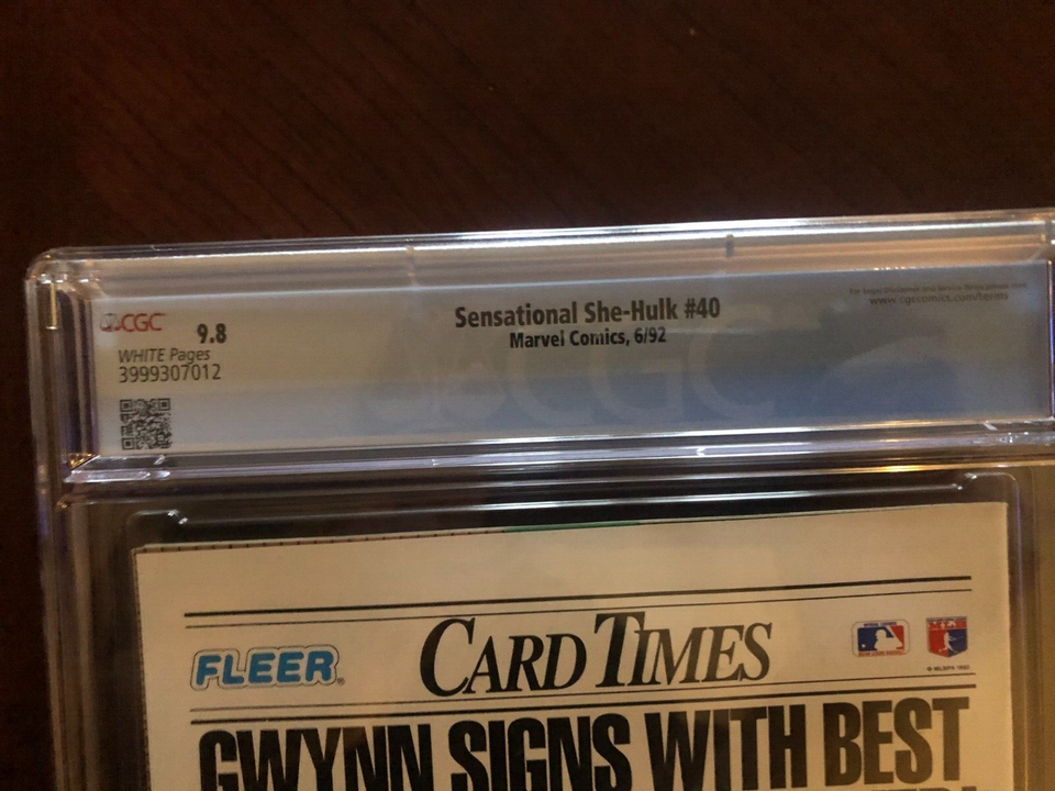 CGC 9.8/NMMT 6/92 SENSATIONAL SHE-HULK #40! WHITE PAGES! SEXY JUMP ROPE ...