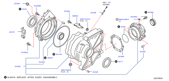 Genuine Nissan Seal O Ring Oil Tube 33118-4ba0b for sale online | eBay