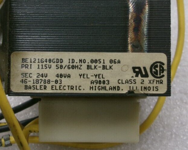 Basler Electric BE121640GDD Furnace Transformer USIP for sale online | eBay