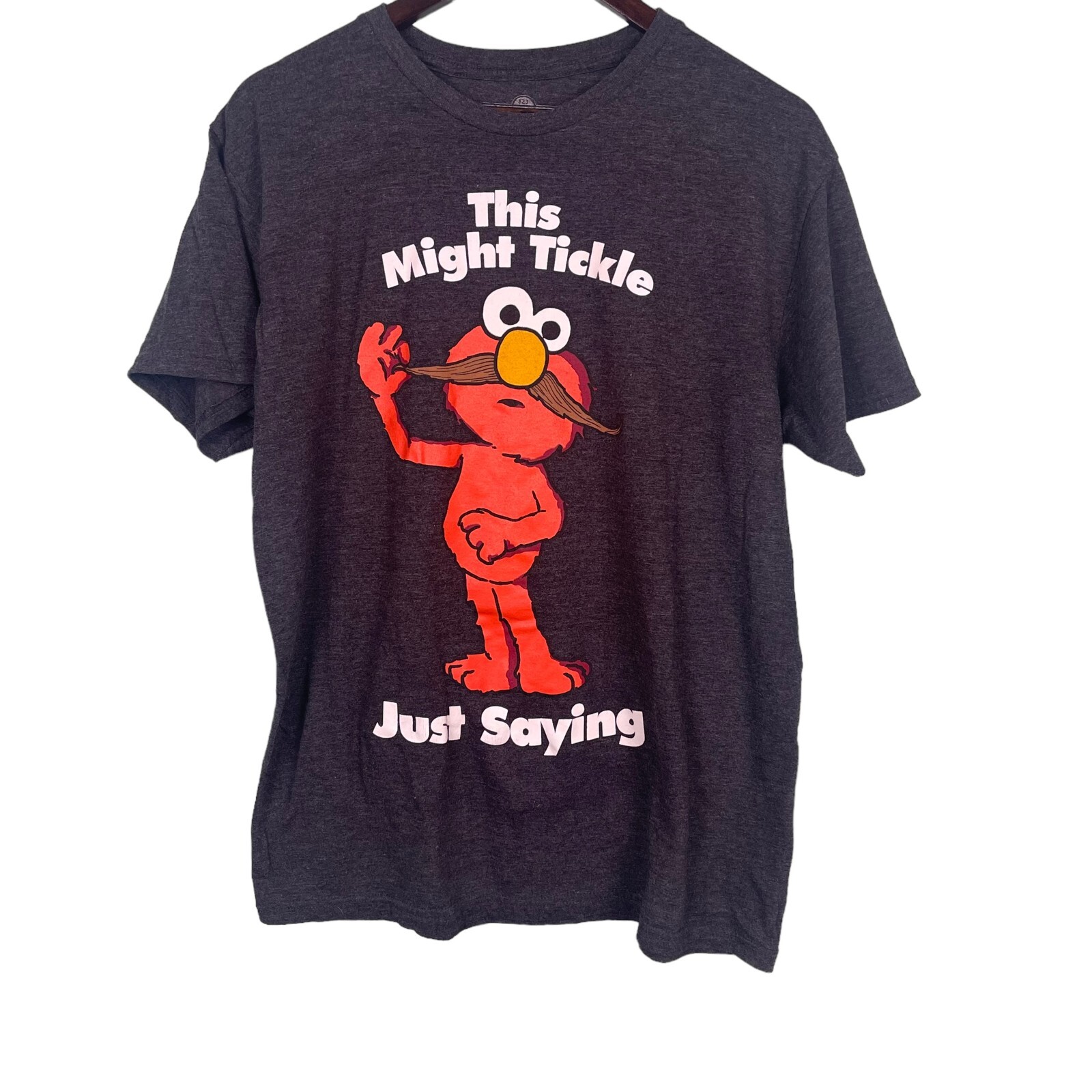 Elmo This Might Tickle T-Shirt Unisex SZ M L Sesame Street Joke Novelty ...