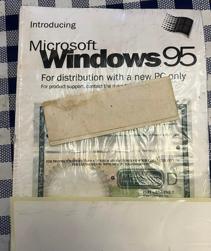 Microsoft Windows 95 - Certificate of Authenticity, Product ID, Book ...