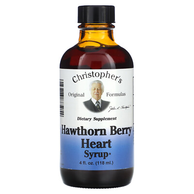2 X Christopher's Original Formulas, Hawthorn Berry Heart Syrup, 4 fl ...