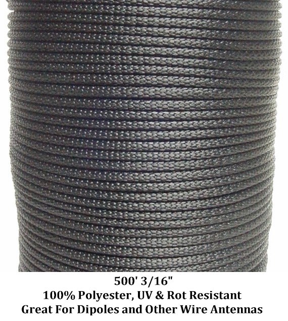 100% Dacron Polyester Antenna Support Rope, 500' 3/16" FREE SHIPPING ...