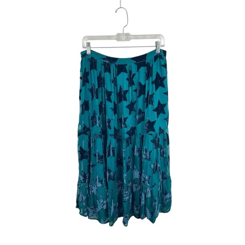 Anthropologie Maeve Starry-Eyed Velvet Burnout Skirt M Whimsical Dreamy ...