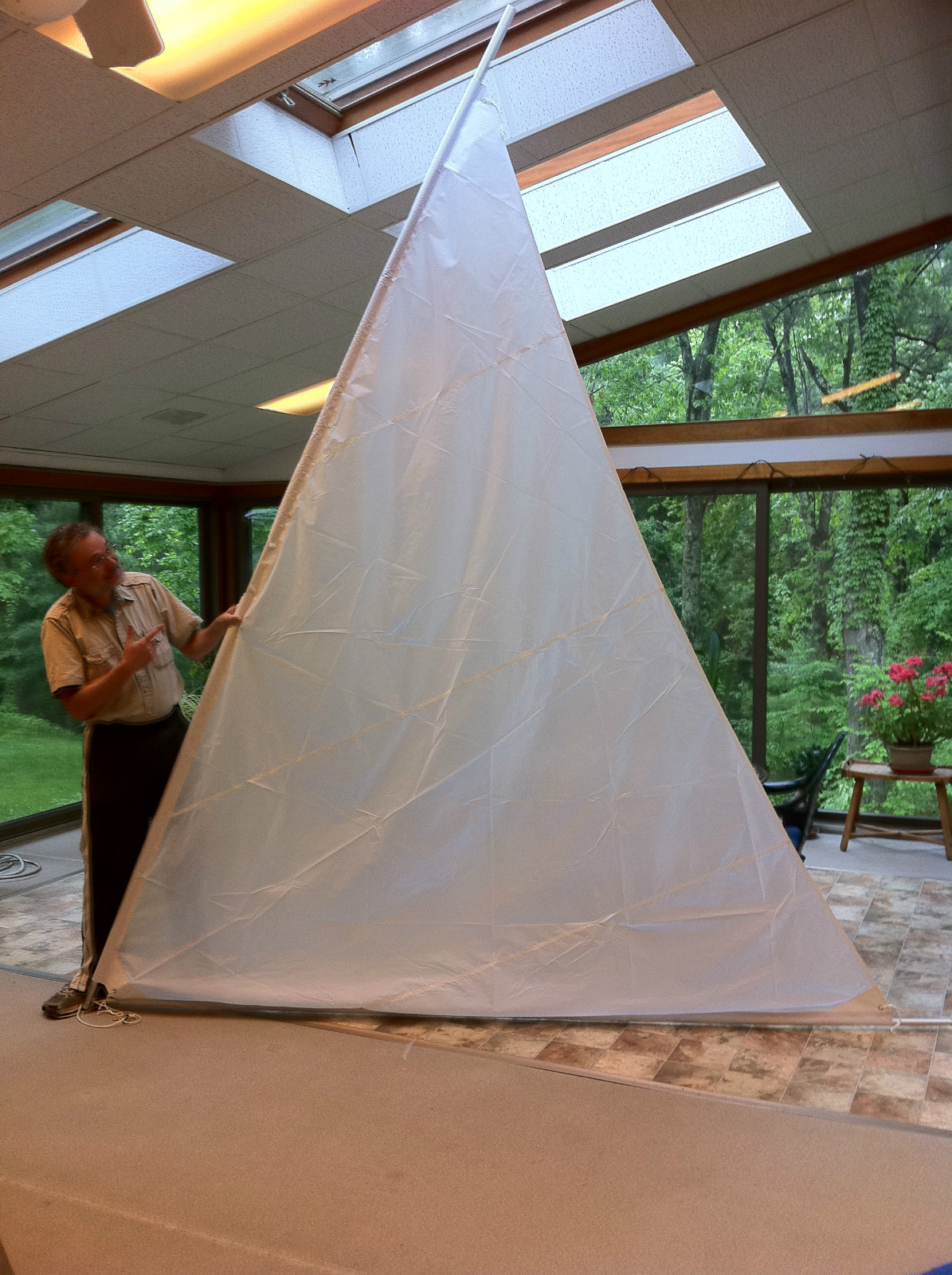 Sail for Super Snark, Sea Snark, canoe, etc. All White . | eBay Australia