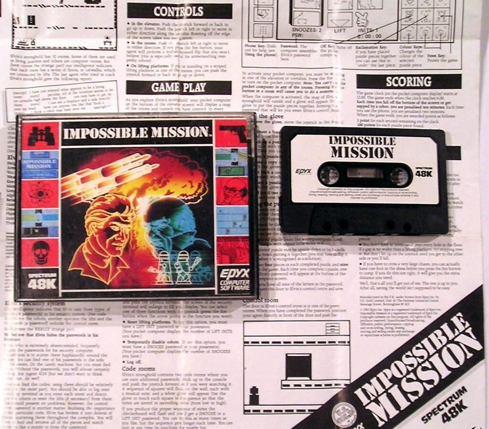 Sinclair ZX Spectrum 48K Game - IMPOSSIBLE MISSION - Epyx - Tested ...