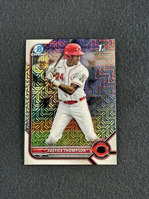 2022 Bowman Chrome Prospects JUSTICE THOMPSON 1st Mojo #BCP-59 ...