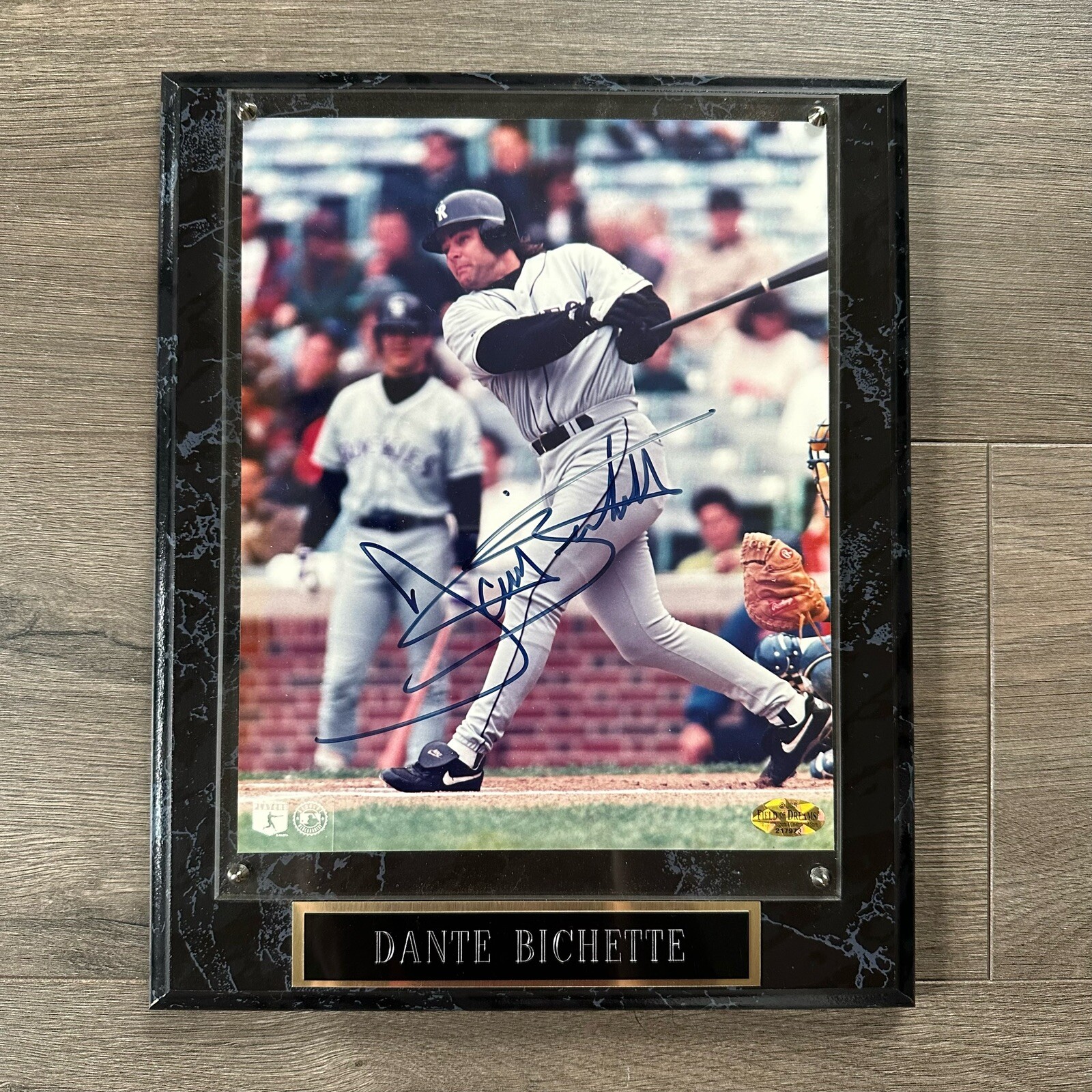 Dante Bichette Signed Autograph Plaque 13x10 Certified Authentic Field ...