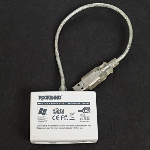 Rock Band USB 2.0 4 Ports USB Hub Model HU2K41N2 Nintendo Wii Xbox 360 ...