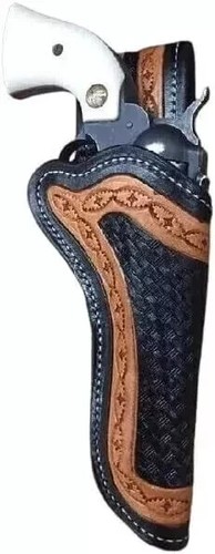 Holster Leather Gun Revolver Western Pistol Cowboy Hand Tooled Brown | eBay