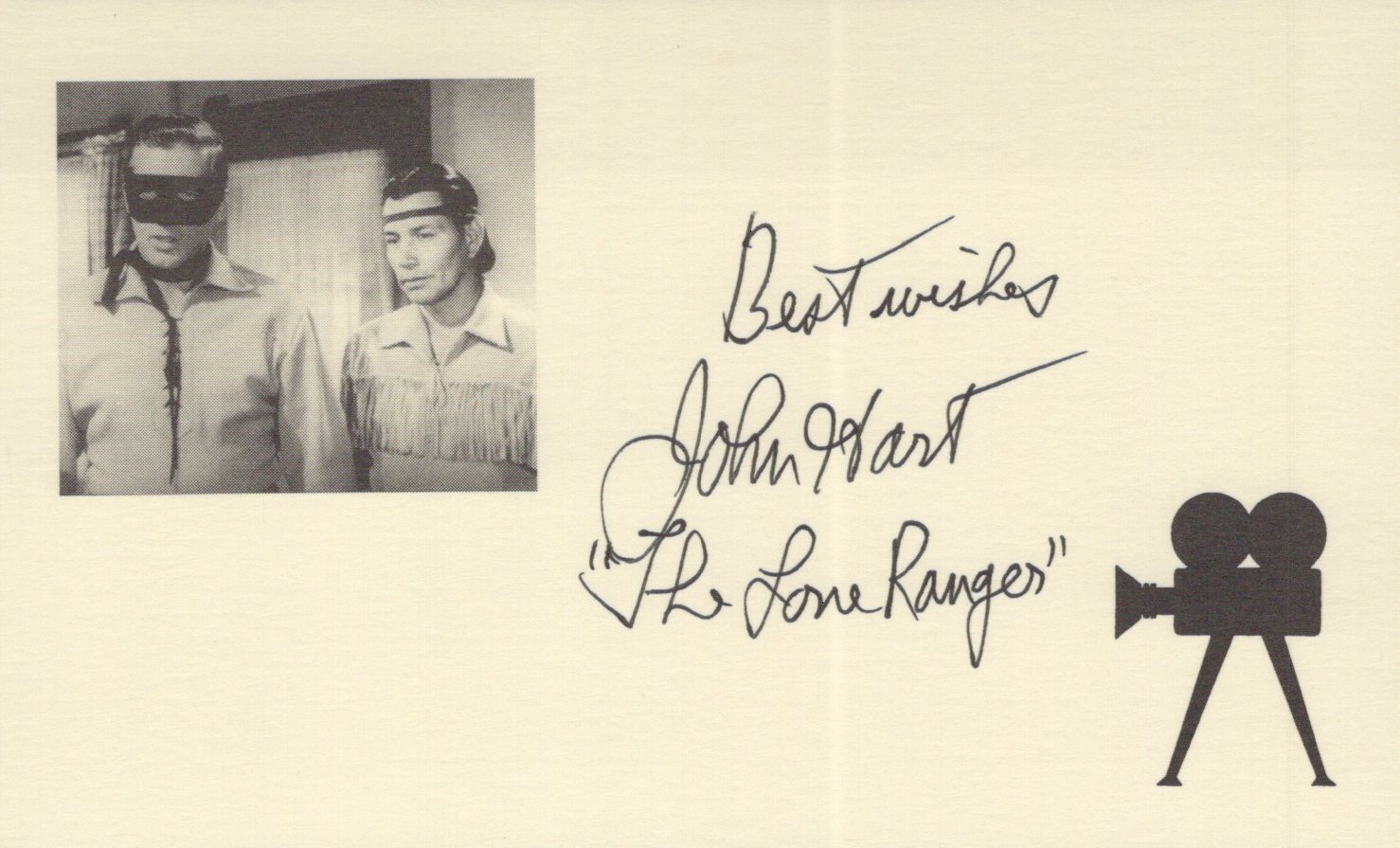 John Hart (The Lone Ranger) signed 3x5 index card Vintage | eBay