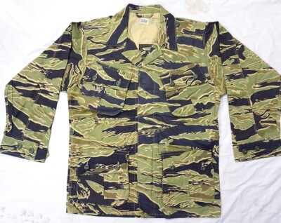 US Vietnam 1st Pattern TCU Tiger Stripe Shirt Jacket Camo Repro Mens ...