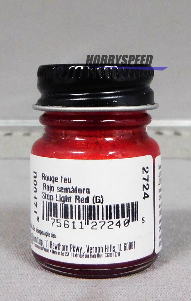 TESTORS PAINT MODEL MASTER STOP LIGHT RED METALLIC ENAMEL 1/2oz TES2724 ...