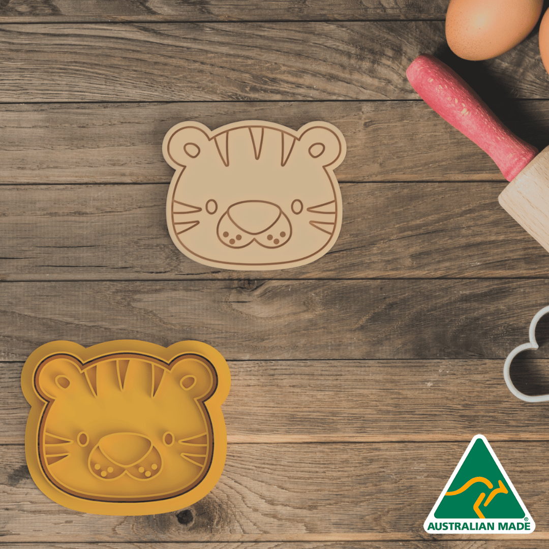 Tiger Face Cookie Cutter and Embosser Stamp | eBay