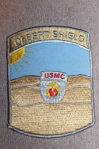 Original Gulf War I U.S.M.C. "Desert Shield" Large Uniform/Jacket Patch ...